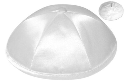White Deluxe Satin - Kippah